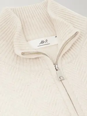 Mr P. Wool And Cashmere-blend Half-zip Sweater