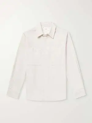 Mr P. Cotton And Cashmere-blend Corduroy Shirt - Cream