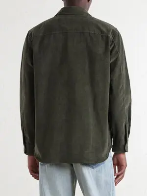 Mr P. Cotton And Cashmere-blend Corduroy Shirt - Green