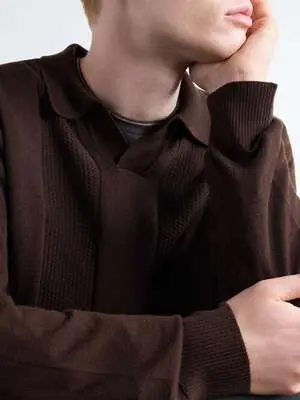 Altea Virgin Wool Polo Sweater