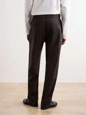De Bonne Facture Lounge Straight-leg Wool Drawstring Trousers
