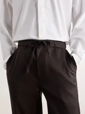 De Bonne Facture Lounge Straight-leg Wool Drawstring Trousers
