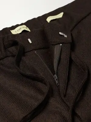 De Bonne Facture Lounge Straight-leg Wool Drawstring Trousers