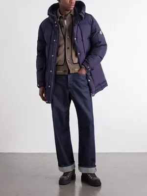 Moncler Sylmara Logo-appliquéd Hooded Quilted Shell Down Parka - Blue