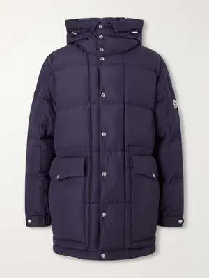 Moncler Sylmara Logo-appliquéd Hooded Quilted Shell Down Parka - Navy