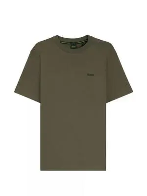 BOSS Stretch-cotton T-shirt With Logo Detail - Green