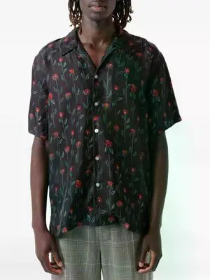 ENDLESS JOY Rose-print Short-sleeve Shirt