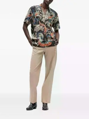 ENDLESS JOY Tiga Naga Silk Shirt - Black