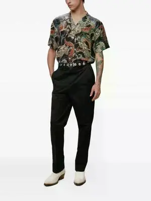 ENDLESS JOY Tiga Naga Silk Shirt - Black