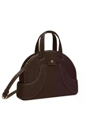 AIGNER Medium Sellina Leather Shoulder Bag - Brown