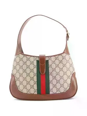 Gucci Jackie 1961 Gg Coated Canvas Small Hobo Bag - Brown