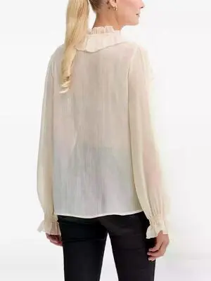 MORGAN Ruffled Long-sleeve Blouse