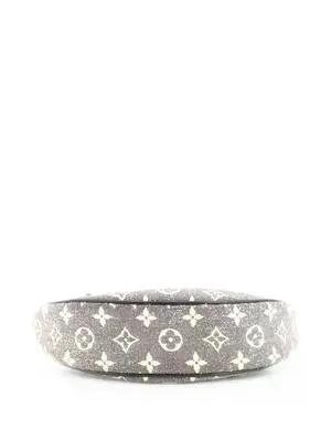 LOUIS VUITTON Loop Handbag Monogram Jacquard Denim Hobo Bag - Grey