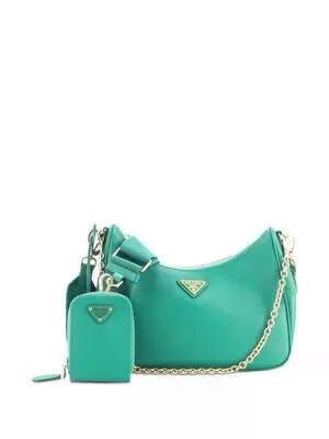 Prada Re-edition 2005 Shoulder Bag Saffiano Leather Small Crossbody Bag - Green