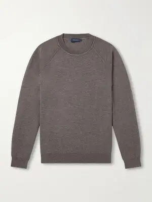 Thom Sweeney Wool Sweatshirt - Brown