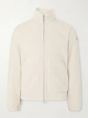 Moncler Moncler - Logo-Appliquéd Zip-Up Fleece Jacket - Men - Neutrals - S Neutrals