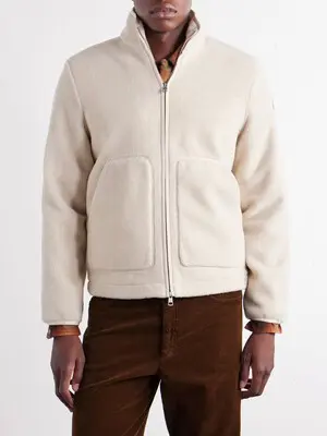 Moncler Logo-appliquéd Zip-up Fleece Jacket