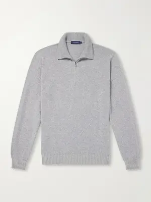 Thom Sweeney Cashmere Half-zip Sweater - Gray