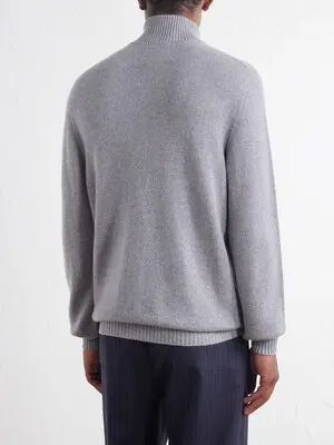 Thom Sweeney Cashmere Half-zip Sweater - Gray