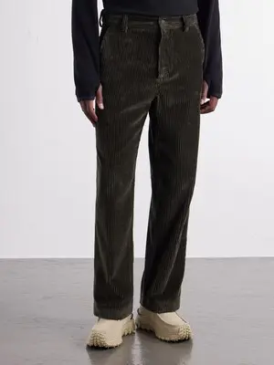 Moncler Straight-leg Cotton-blend Corduroy Trousers