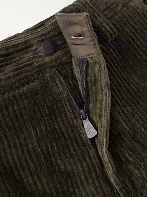 Moncler Straight-leg Cotton-blend Corduroy Trousers