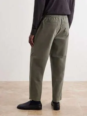 Folk Drawcord Assembly Tapered Brushed Cotton Trousers