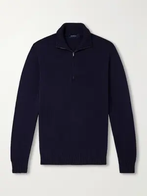 Thom Sweeney Thom Sweeney - Cashmere Half-Zip Sweater - Men - Blue - S Blue