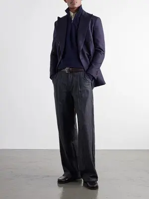 Thom Sweeney Cashmere Half-zip Sweater