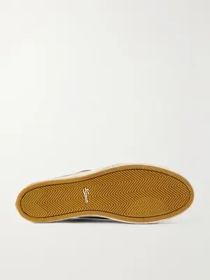 Visvim Logan Distressed Canvas Sneakers - Blue