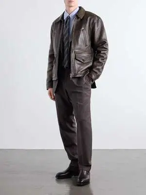 Officine Générale Mori Leather Jacket