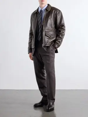 Officine Générale Mori Leather Jacket