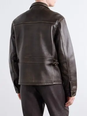 Officine Générale Mori Leather Jacket
