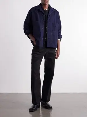 FRIZMWORKS Waffle-knit Cotton Jacket