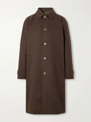 De Bonne Facture Parisian Brushed Wool Coat - Brown