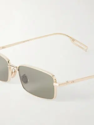 Dior Diorblacksuit S21u Square-frame -tone Sunglasses - Gold