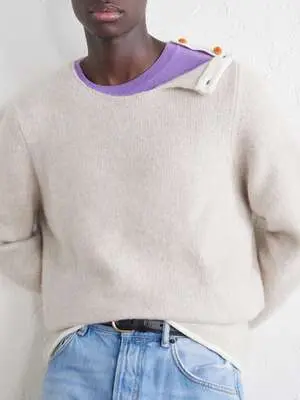 GOD'S TRUE CASHMERE Bouclé Cashmere Sweater - Beige