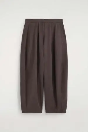 Cos Toggle-hem Balloon Pants - Brown