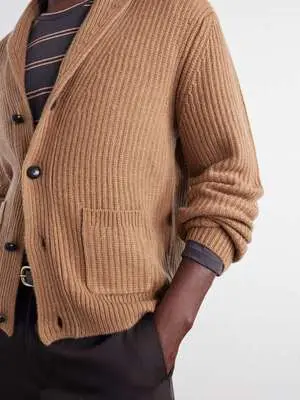Mr P. Ribbed Wool And Cashmere-blend Cardigan