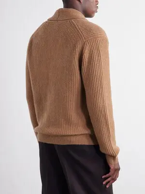 Mr P. Ribbed Wool And Cashmere-blend Cardigan