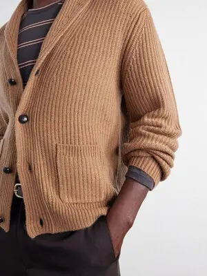 Mr P. Ribbed Wool And Cashmere-blend Cardigan