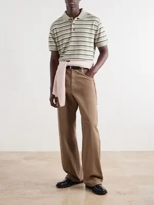 A.p.c. Joe Striped Cotton-piqué Polo Shirt