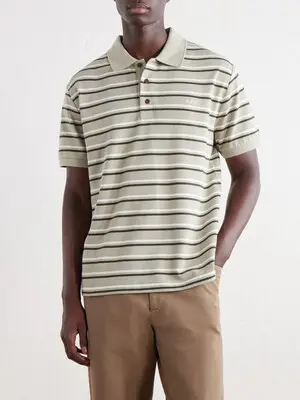 A.p.c. Joe Striped Cotton-piqué Polo Shirt