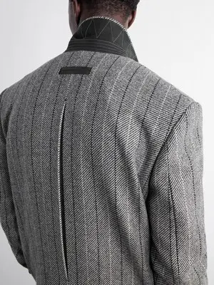Zegna Trofeo Selection Double-breasted Pinstriped Wool Coat