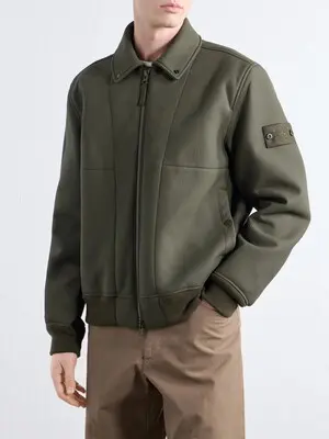 Stone Island Ghost Garment-dyed Rubberised-leather Jacket