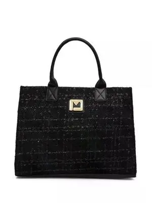 MORGAN Tweed Logo-plaque Tote Bag