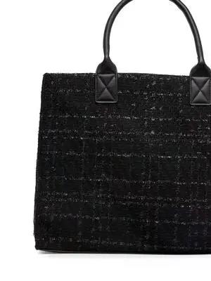 MORGAN Tweed Logo-plaque Tote Bag
