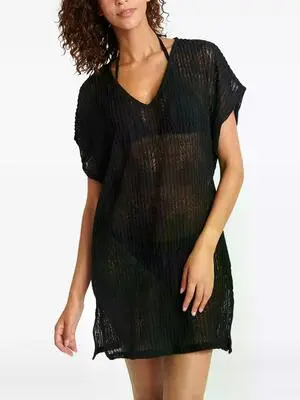 BANANA MOON Zinia Crochet-knit V-neck Beach Cover-up - Black