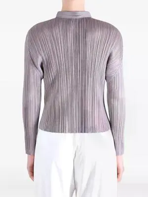 Issey Miyake Monthly Colours August Plissé-effect Zipped Jacket