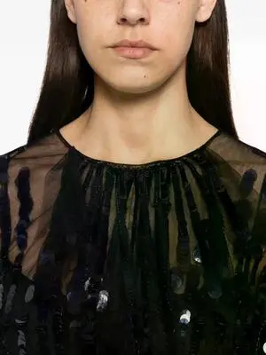 Alberta Ferretti Sequin-embellished Tulle Maxi Dress