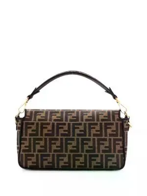 Fendi Baguette Nm Bag Zucca Canvas Medium Shoulder Bag